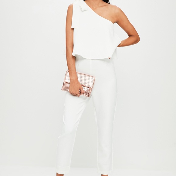 Missguided | Dresses | Missguided White Jumpsuit Size Uk 4 | Poshmark